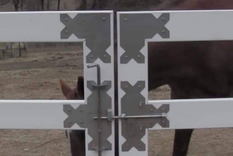 Stainless Steel Vinyl Fence Gate Corner Plates- Ask Tractor Mike
