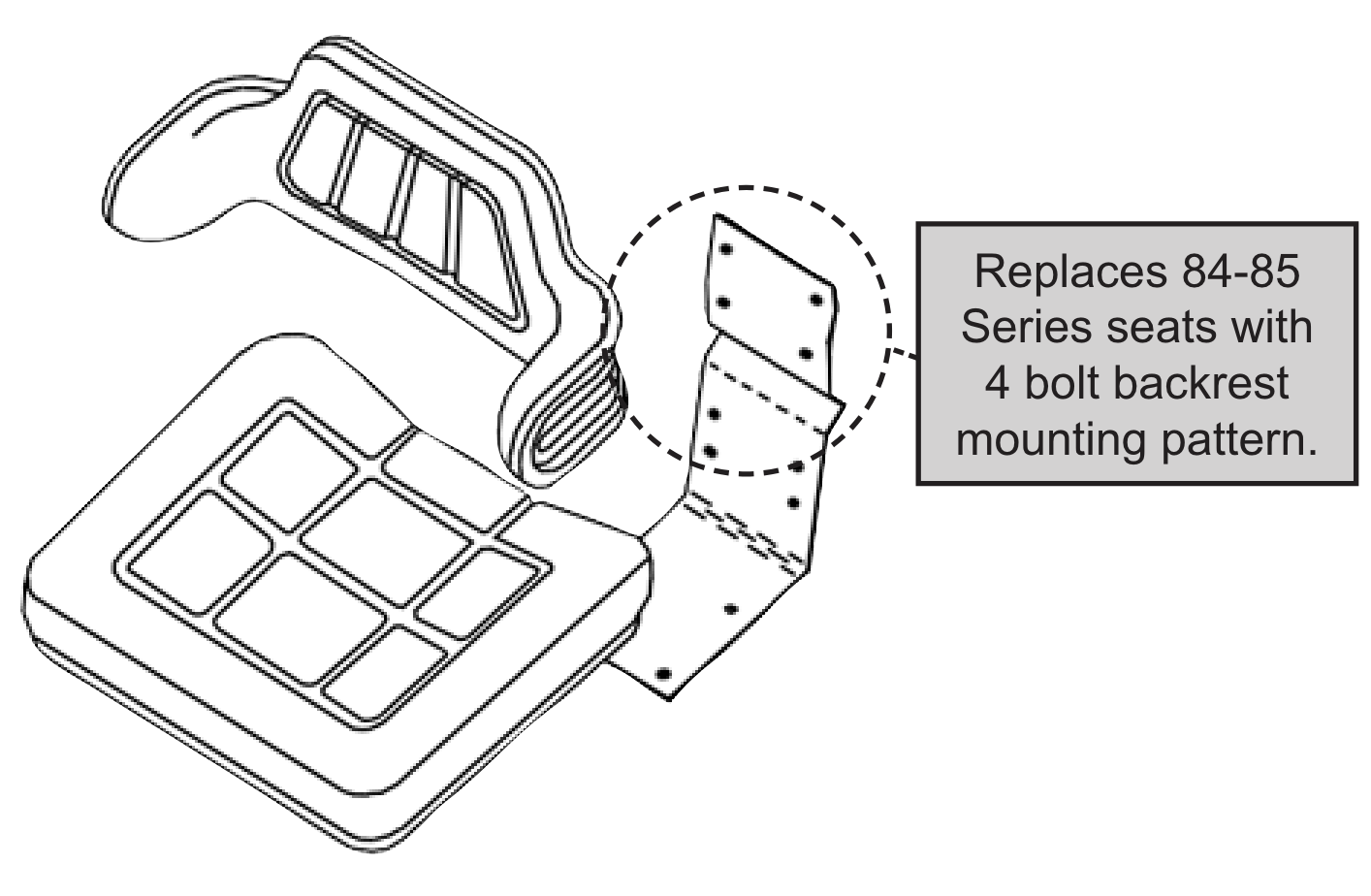 Replacement Tractor Seat for International Harvester® 200, 400, 500 ...
